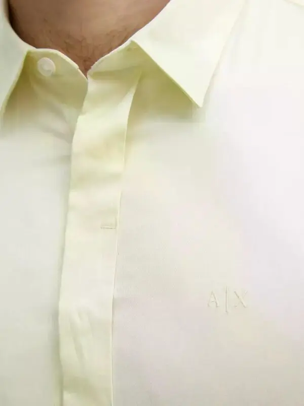 Armani Exchange Logo-embroidered Long-sleeve Shirt