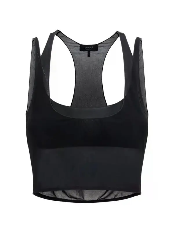 Gucci Crepe Jersey Bralette - Black