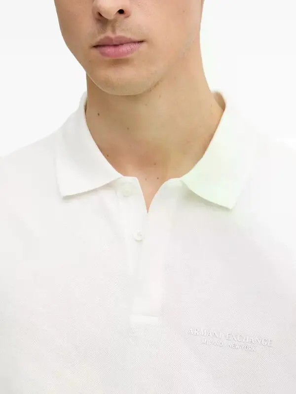 Armani Exchange Logo-embroidered Piqué Polo Shirt