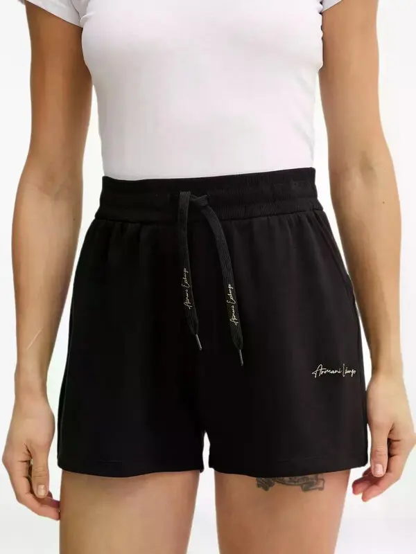 Armani Exchange Logo Embroidered Drawstring Shorts