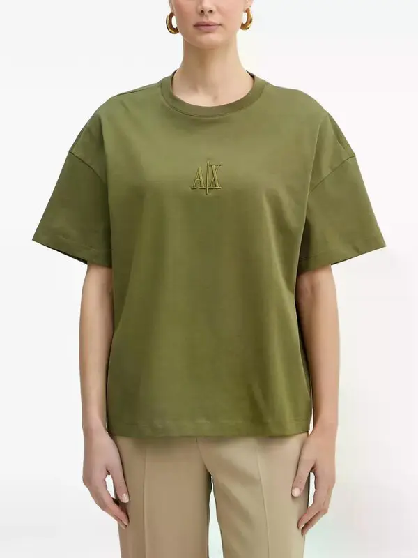 Armani Exchange Embroidered Logo T-shirt - Green