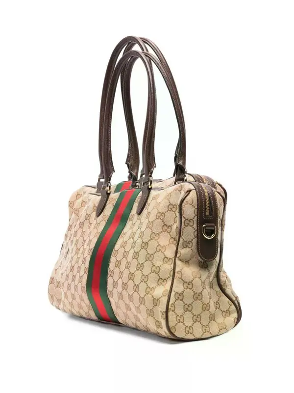 Gucci Gg Supreme Boston Bag - Neutrals