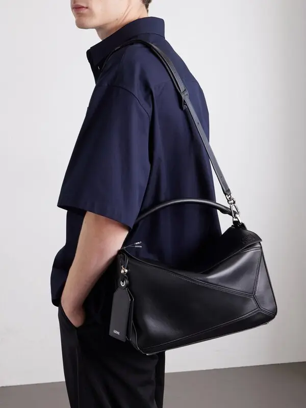 Loewe Puzzle Featherlight Large Leather Messenger Bag