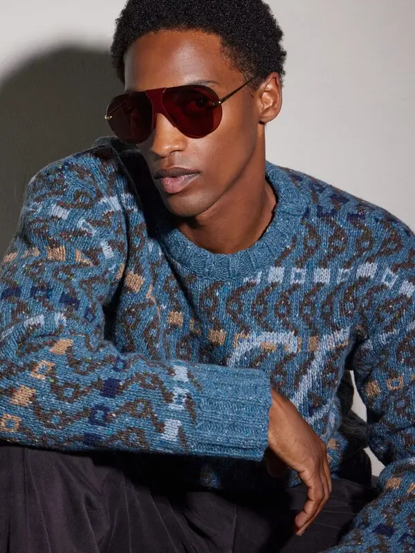 Loewe Aviator Gold-tone And Tortoiseshell Acetate Sunglasses - Red