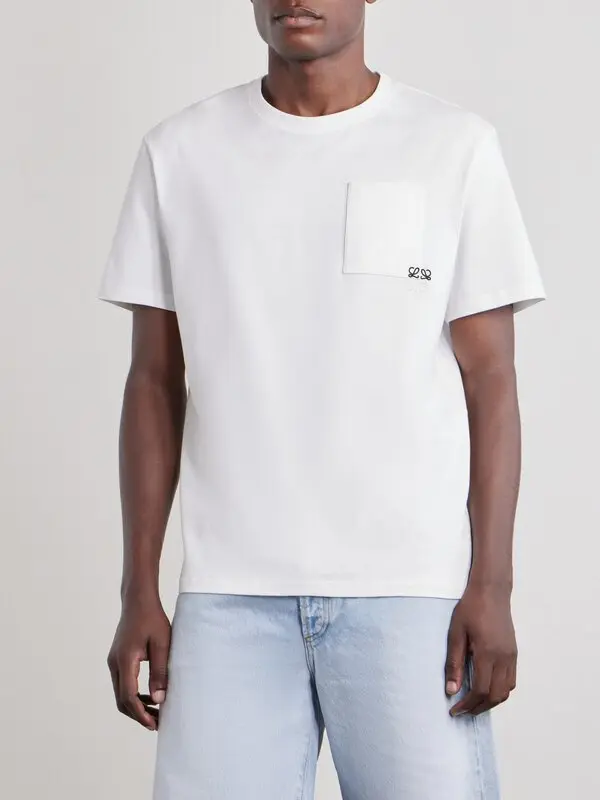 Loewe Anagram-embroidered Cotton-jersey T-shirt