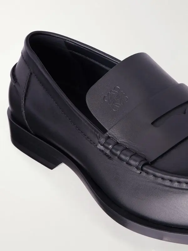 Loewe Bobine Anagram-debossed Leather Loafers