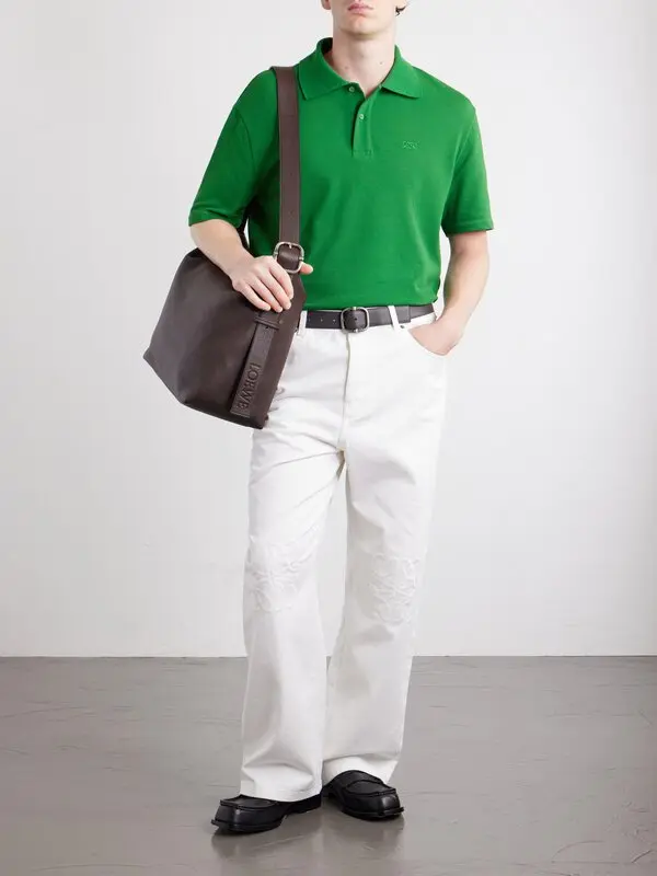 Loewe Loop Large Logo-debossed Leather Shoulder Bag - Brown