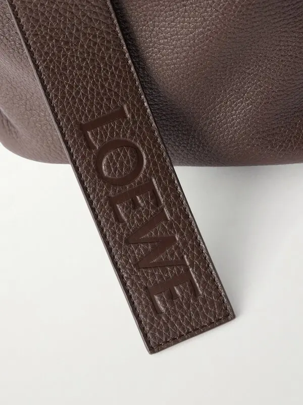 Loewe Loop Large Logo-debossed Leather Shoulder Bag - Brown