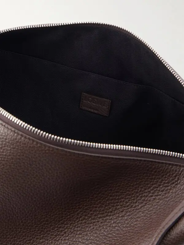 Loewe Loop Large Logo-debossed Leather Shoulder Bag - Brown