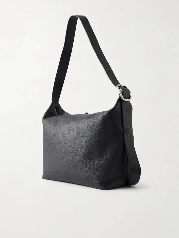 Loewe Loop Logo-debossed Leather Messenger Bag