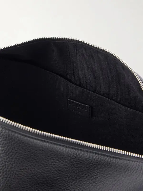 Loewe Loop Logo-debossed Leather Messenger Bag