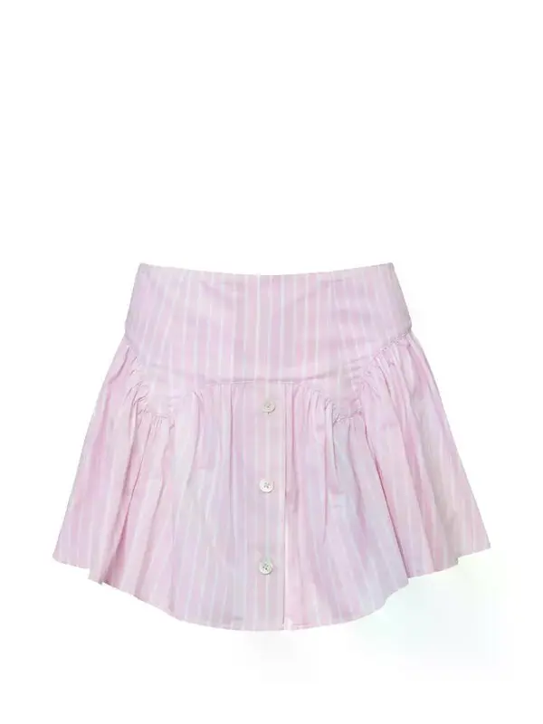 FLEUR DU MAL Poplin Garter Mini Skirt