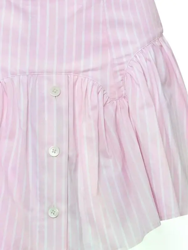 FLEUR DU MAL Poplin Garter Mini Skirt