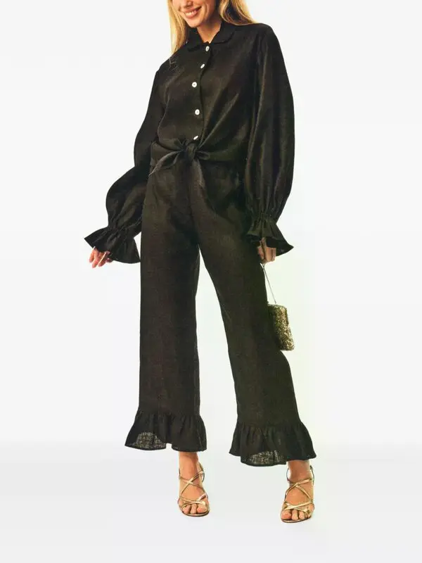 Sleeper Rumba Ruffled-trim Tie-front Lounge Set