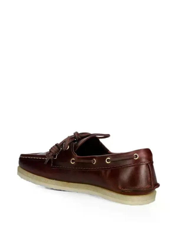 Clarks Burgundy Leather Lace-up Boat Shoes