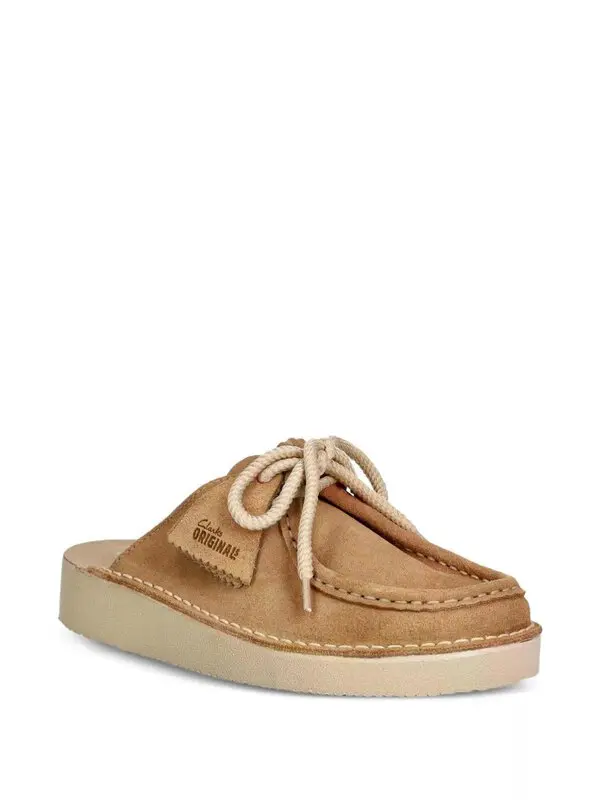 Clarks Wallabee Cup Lace-up Mules