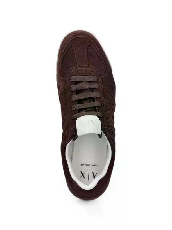 Armani Exchange Logo-appliqué Suede Sneakers