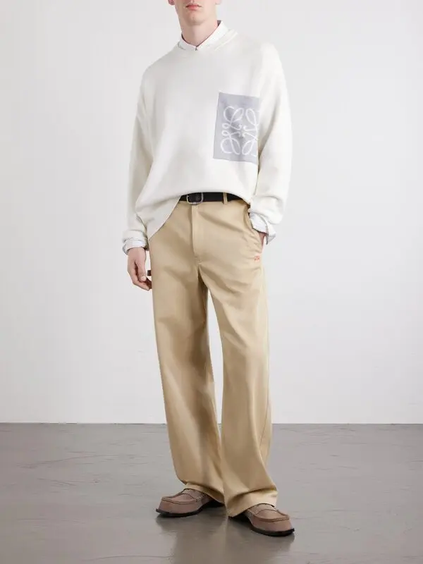 Loewe Anagram-intarsia Knitted Sweater
