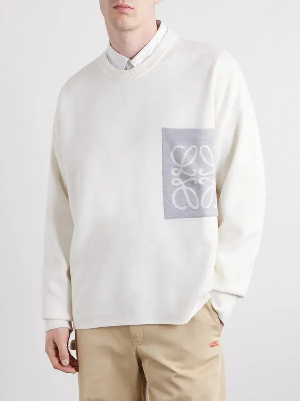 Loewe Anagram-intarsia Knitted Sweater