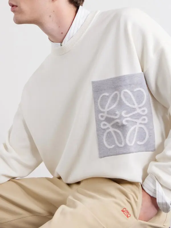 Loewe Anagram-intarsia Knitted Sweater