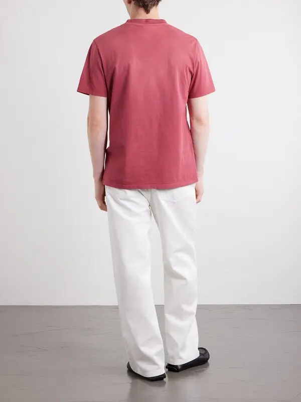 Loewe Anagram-embroidered Cotton-jersey T-shirt - Red