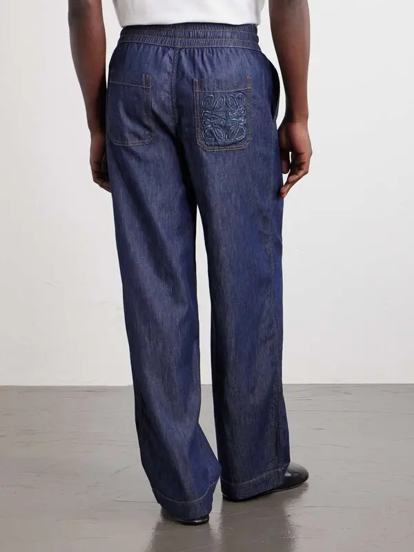 Loewe Anagram-detailed Wide-leg Jeans