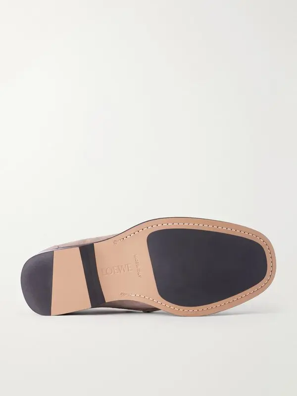 Loewe Bobine Logo-debossed Suede Loafers - Brown