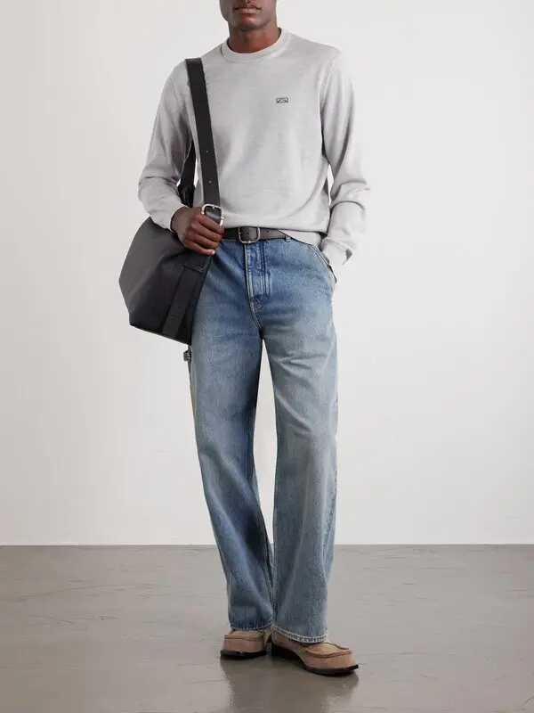 Loewe Anagram-embroidered Wool-blend Sweater