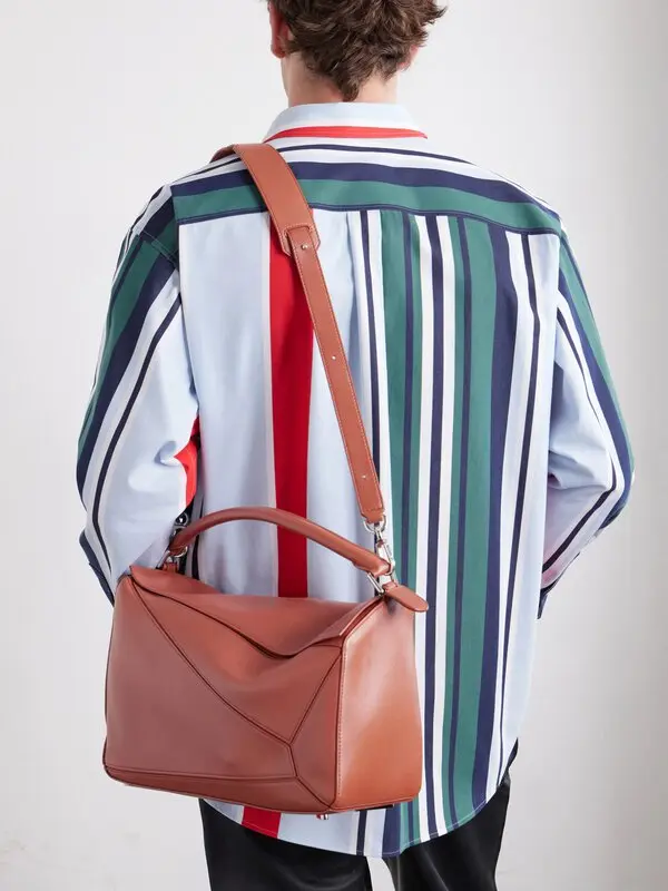 Loewe Puzzle Featherlight Large Leather Messenger Bag