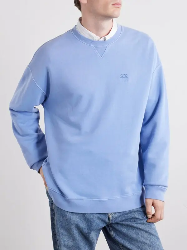 Loewe Anagram-embroidered Cotton-jersey Sweatshirt