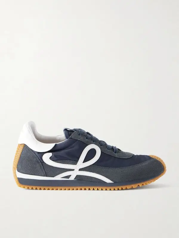 Loewe Flow Runner 2.0 Suede-trimmed Shell Sneakers - Blue