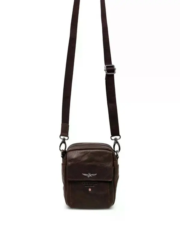 AERONAUTICA MILITARE Leather Belt Bag With Logo Plaque