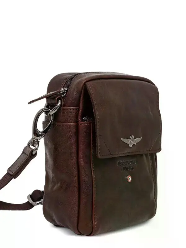 AERONAUTICA MILITARE Leather Belt Bag With Logo Plaque