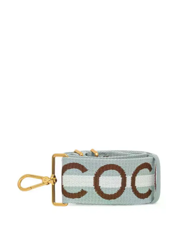 COCCINELLE Logo Jacquard Shoulder Strap - Blue