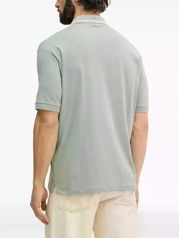 Armani Exchange Logo-embroidered Tipped Polo Shirt