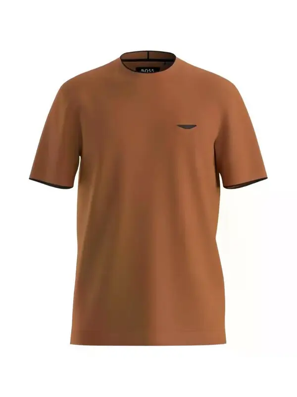 BOSS Logo-plaque Cotton T-shirt