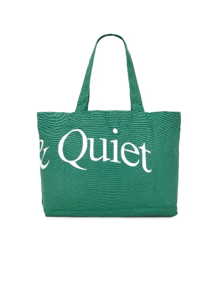 MUSEUM OF PEACE & QUIET Jumbo Wordmark Tote Bag - Forest