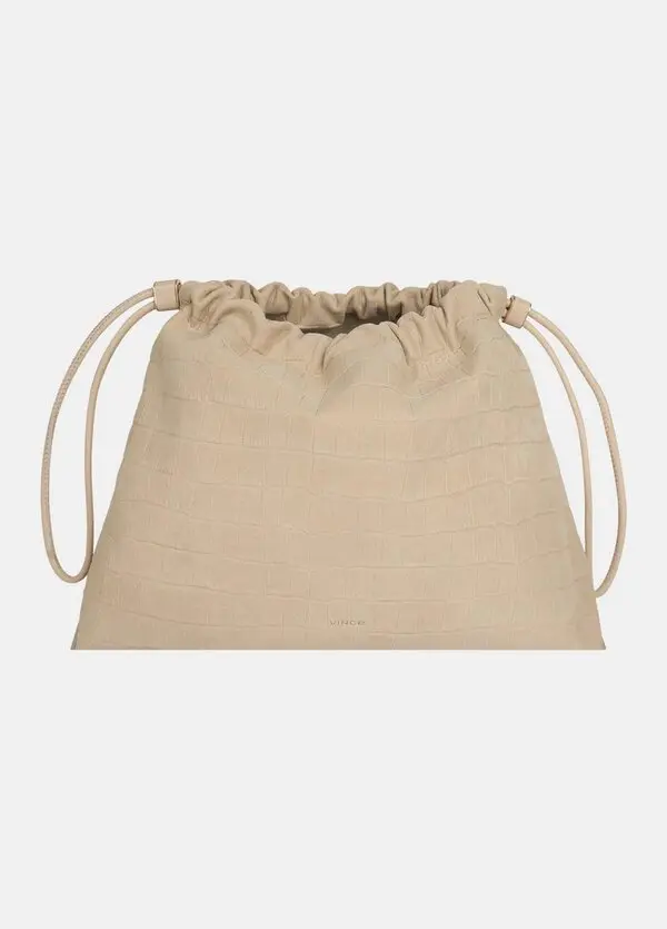 Vince Sarai Croc-embsed Nubuck Leather Crsbody