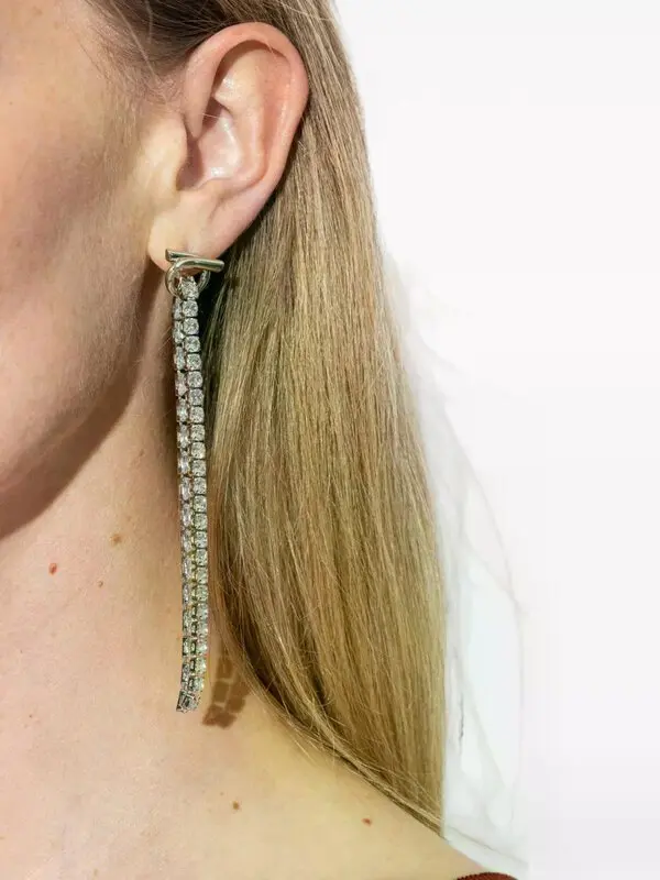 FERRAGAMO Gancini Crystal-embellished Drop Earrings