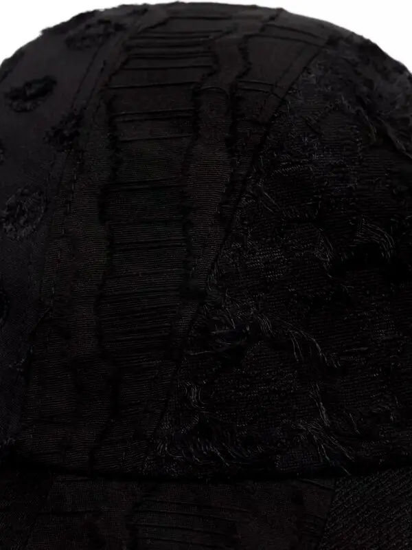 ADER ERROR Distressed Patchwork Cap - Black
