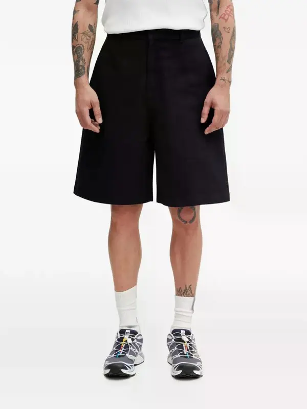 ADER ERROR Logo-patch Wide-leg Shorts - Black