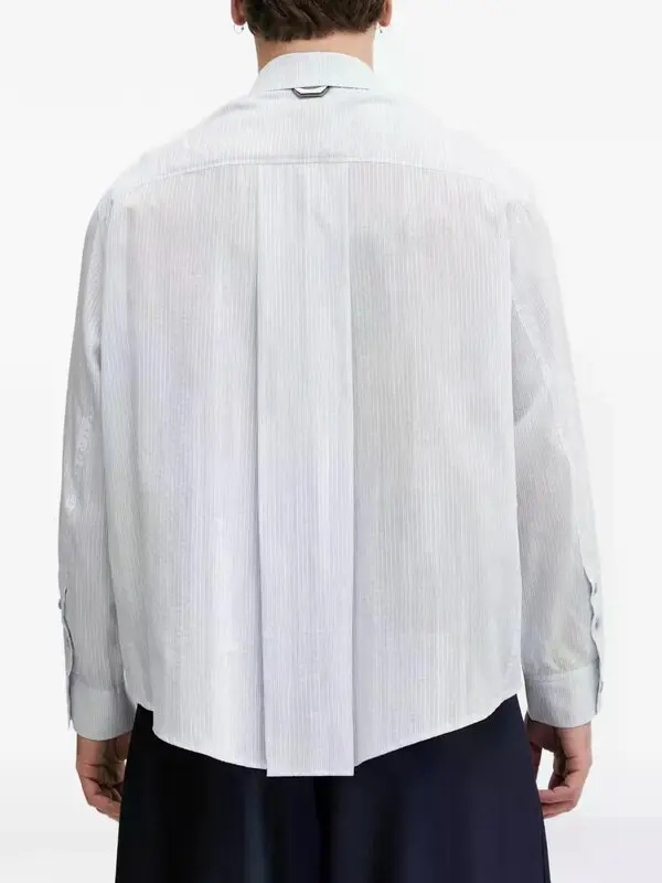 ADER ERROR Vertical-stripe Cut-out Shirt