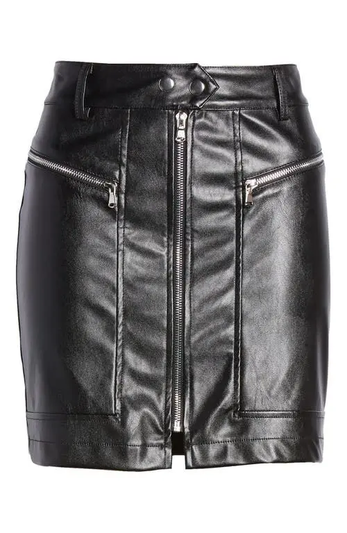 TIGER MIST Dylan Faux Leather Miniskirt