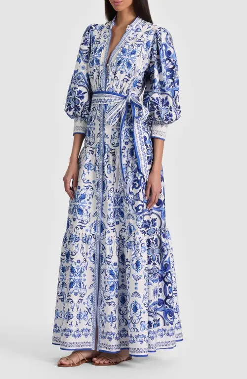 Alice + Olivia Cora Voluminous Tiered Maxi Dress