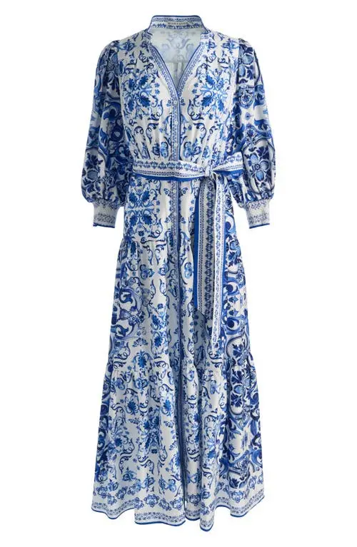Alice + Olivia Cora Voluminous Tiered Maxi Dress