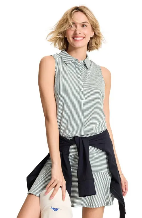 Tommy Bahama Sleeveless Seersucker Stripe Polo