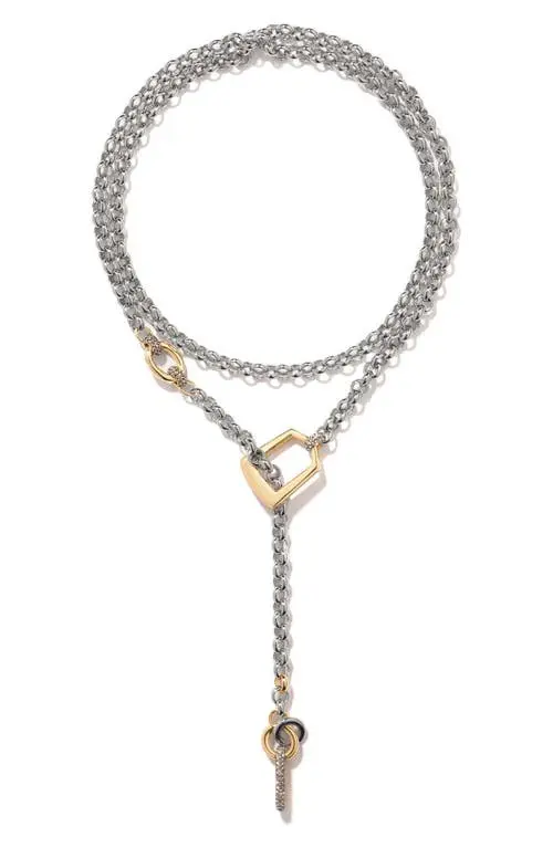 Demarson Juno Convertible Necklace - Gold/crystal