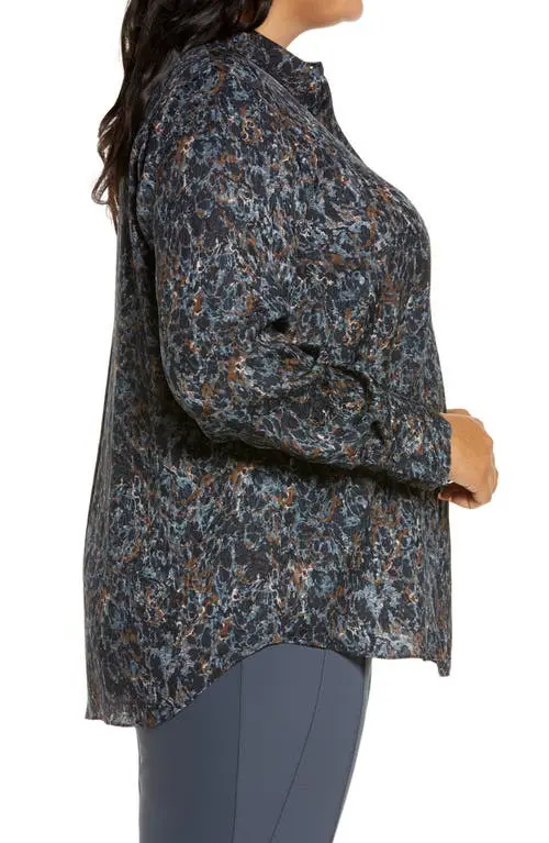 Lafayette 148 New York Scottie Silk Blouse