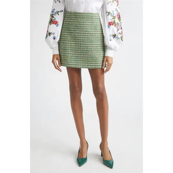 Carolina Herrera Tweed Miniskirt