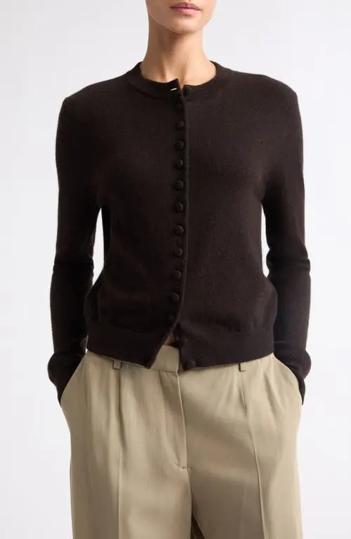 LISA YANG Wilona Cashmere Cardigan - Dark Oak